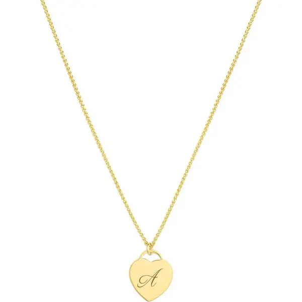 SET & STONES Alice Initial Heart Necklace - Gold/f