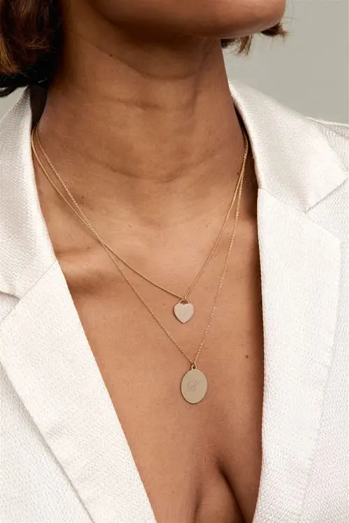 SET & STONES Alice Initial Heart Pendant Necklace - Gold/o