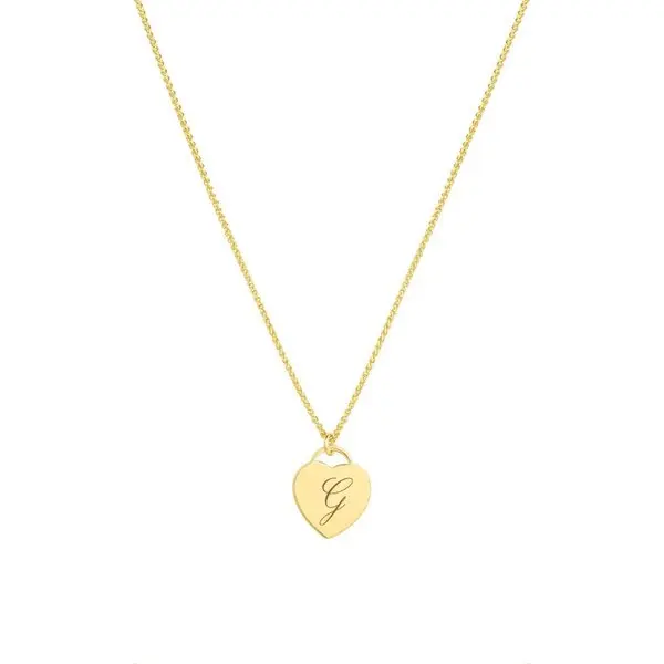 SET & STONES Alice Initial Heart Necklace - Gold/s