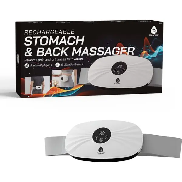 PURSONIC Stomach & Back Massager - White