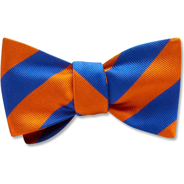 BEAU TIES OF VERMONT Striped Woven Silk Bow Tie - Standard Self-tie