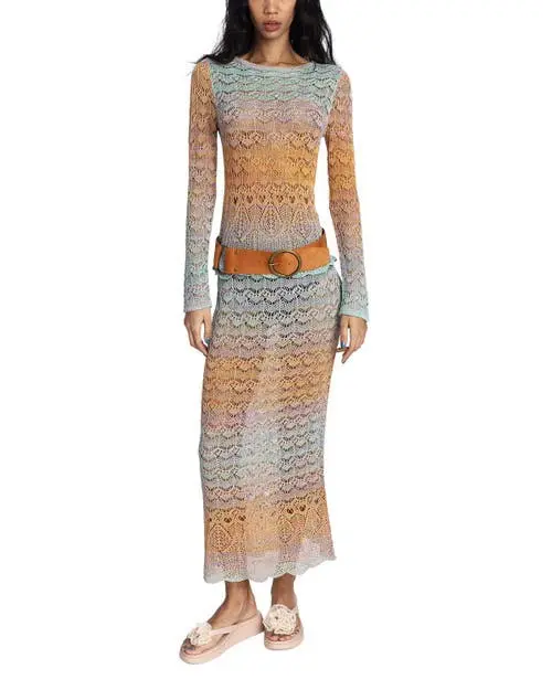 Anna Sui Ombre Space Dye Crochet Top
