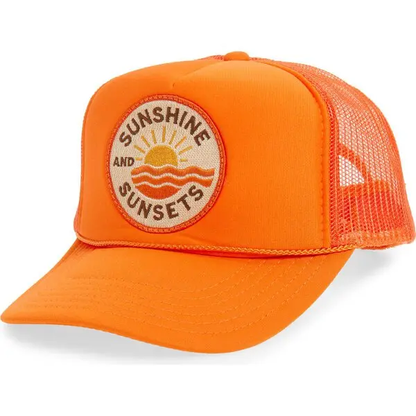 FRIDAY FEELIN’ Sunshine & Sunsets Trucker Hat - Orange