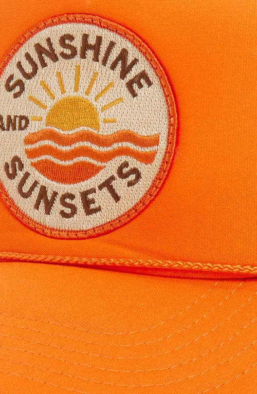 FRIDAY FEELIN’ Sunshine & Sunsets Trucker Hat - Orange