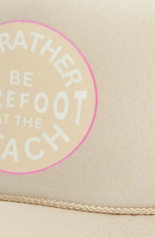 FRIDAY FEELIN’ I'd Rather Be Barefoot At The Beach Trucker Hat
