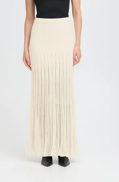 ICHI Knit Maxi Skirt - Birch