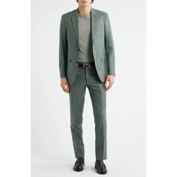ALLSAINTS Ross Slim Fit Cotton Blend Suit - Olive