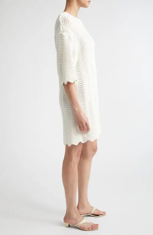 Loulou De Saison Wafa Ottoman Pointelle Sweater Dress