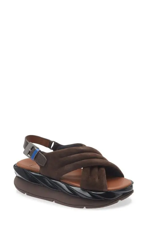 4CCCCEES Platform Slingback Sandals - Chocolate