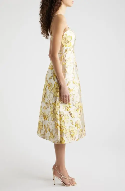 Eliza J Floral Brocade Cocktail Dress