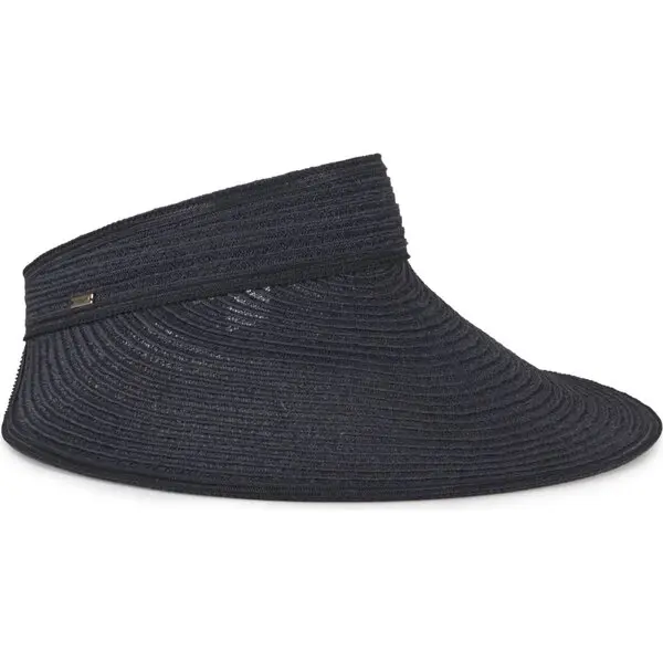 Eugenia Kim Trixie Wide Brim Packable Visor - Black