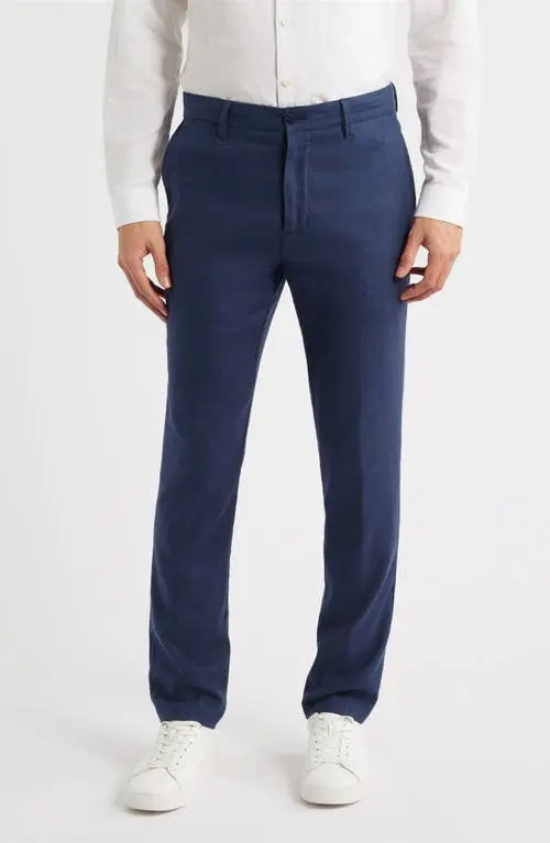 Bugatchi Aerolinen Linen Blend Chinos - Navy
