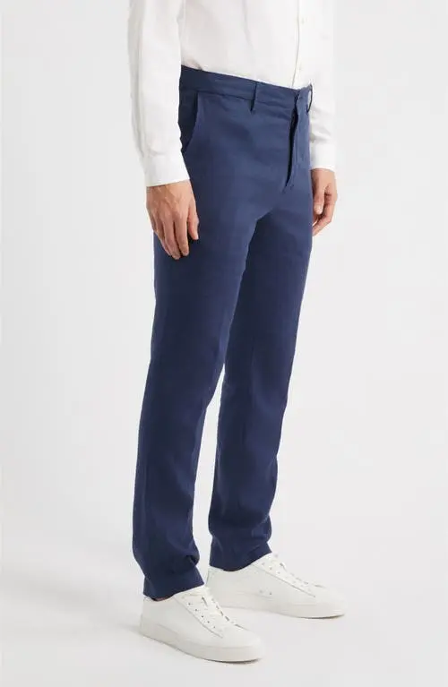 Bugatchi Aerolinen Linen Blend Chinos - Navy