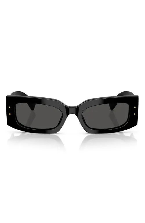 Dolce & Gabbana 55mm Rectangular Sunglasses - Black