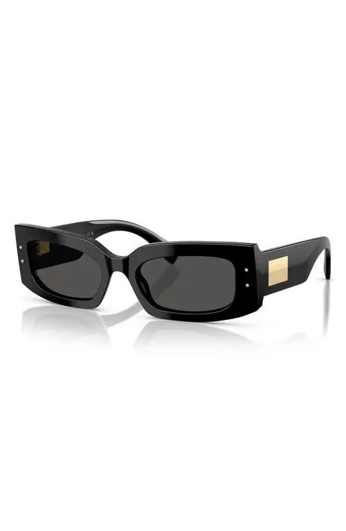 Dolce & Gabbana 55mm Rectangular Sunglasses - Black