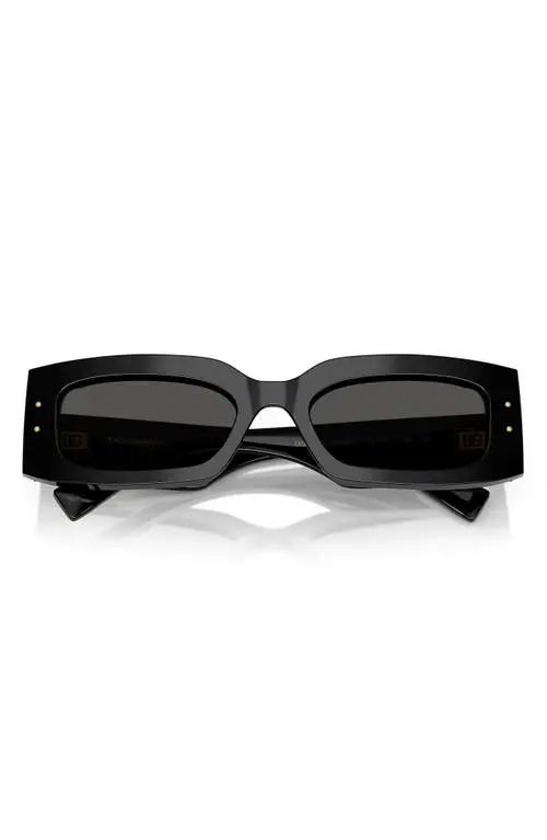 Dolce & Gabbana 55mm Rectangular Sunglasses - Black
