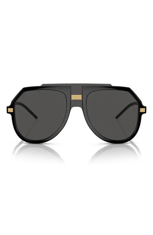 Dolce & Gabbana 50mm Pilot Sunglasses - Black