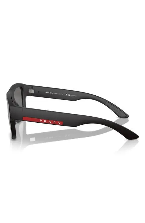 Prada 56mm Polarized Square Sunglasses