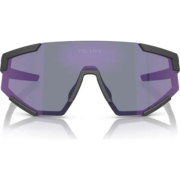 Prada 137mm Pillow Shield Sunglasses - Violet