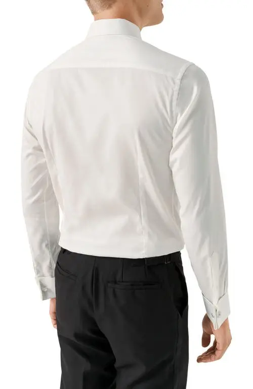 Eton Slim Fit Metallic Bibbed Tuxedo Shirt - Natural
