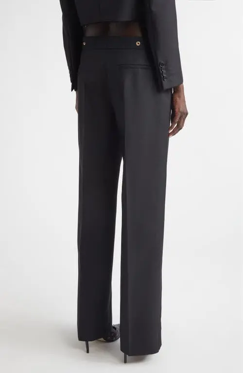 Alexander McQueen Straight-leg Wool-mohair Trousers - Black