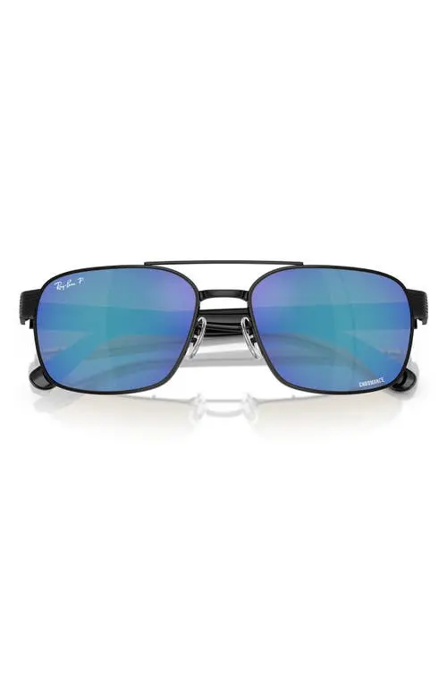 Ray-ban Chromance 61mm Polarized Square Sunglasses