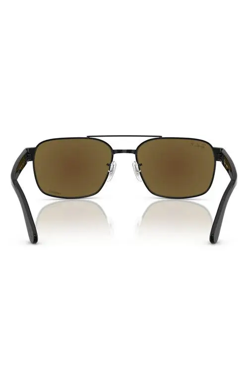 Ray-ban Chromance 61mm Polarized Square Sunglasses