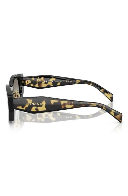 Prada 53mm Pillow Sunglasses - Black