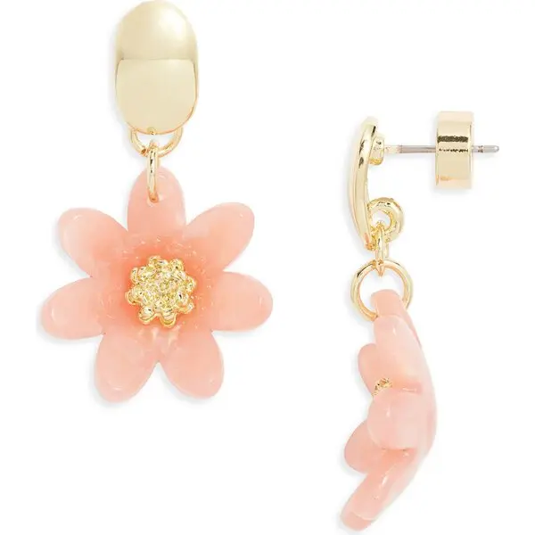 Nordstrom Petal Drop Earrings - Blush- Gold