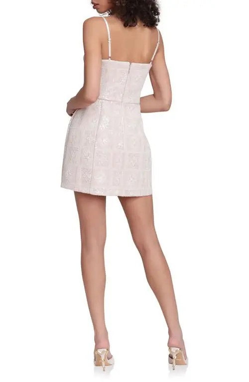 Avec Les Filles Floral Sequin Minidress