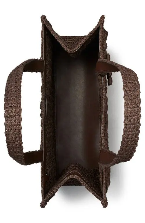 Tory Burch Ella Hand-crochet Straw Tote - Dark Cocoa