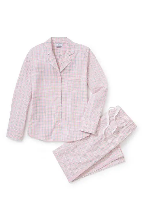PETITE PLUME Plaid Cotton Twill Pajamas