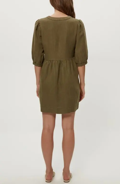Michael Stars Brielle Linen Blend Minidress - Caper