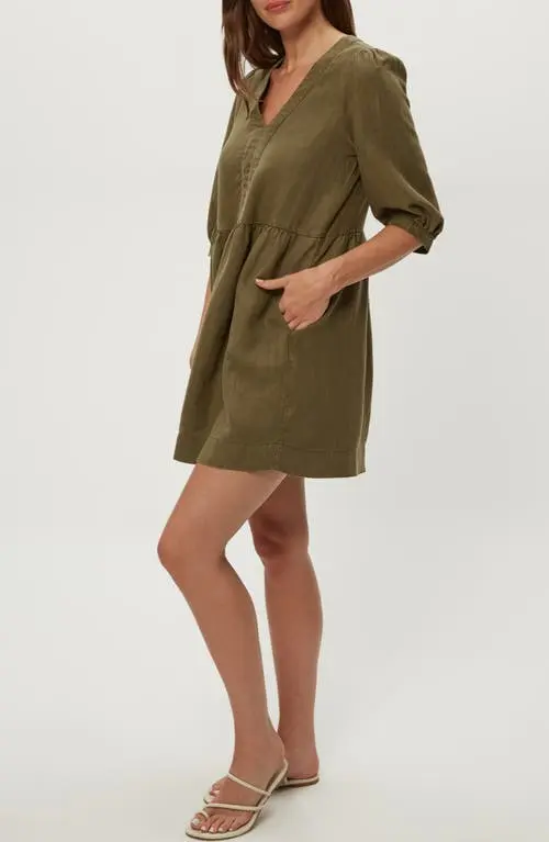 Michael Stars Brielle Linen Blend Minidress - Caper