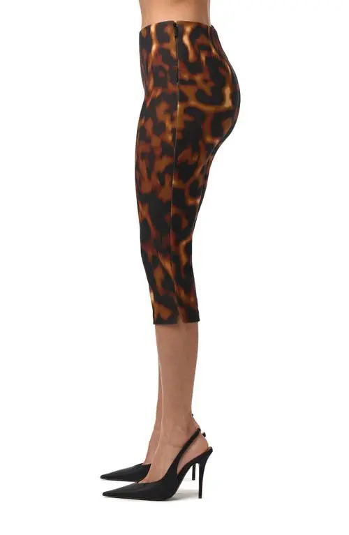 Naked Wardrobe Print Ponte Crop Leggings