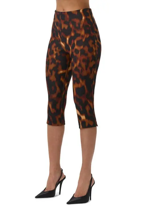Naked Wardrobe Print Ponte Crop Leggings