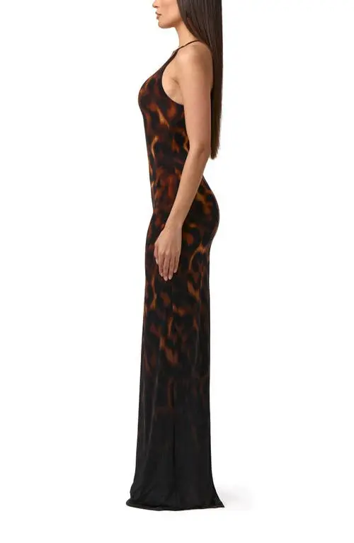 Naked Wardrobe Printed Racerback Maxi Dress