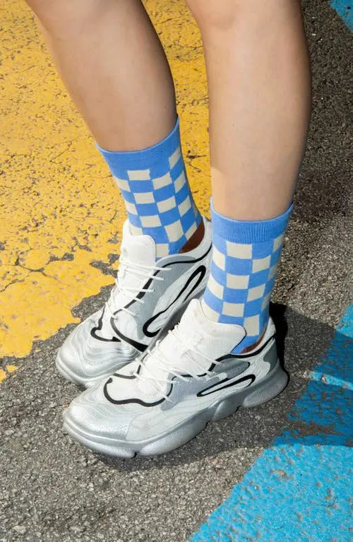 DOIY Happy To Serve You Crew Socks - Multicolor