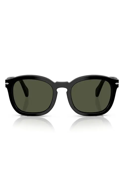 Persol 54mm Irregular Sunglasses - Black/green
