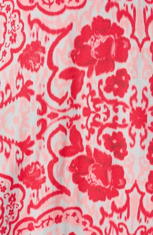 Adrianna Papell Paisley Floral V-neck Dress
