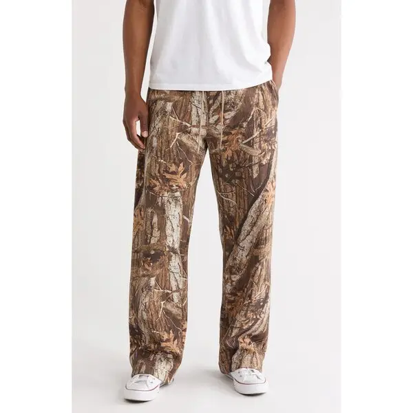 PACSUN Washed Camo Extreme Baggy Fit Fleece Sweatpants - Camouflage