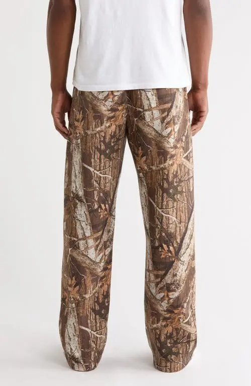 PACSUN Washed Camo Extreme Baggy Fit Fleece Sweatpants
