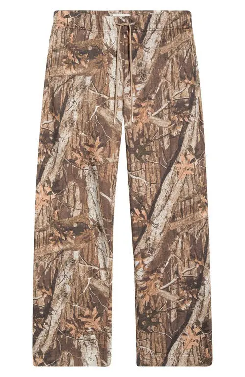 PACSUN Washed Camo Extreme Baggy Fit Fleece Sweatpants