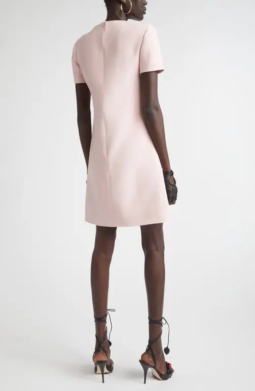 Valentino Garavani Bow Detail Crepe Couture Minidress - Rose