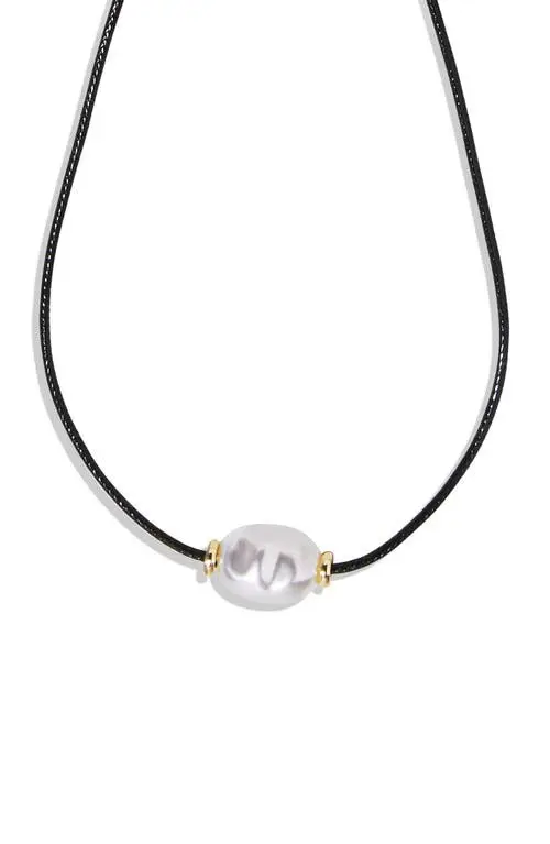 Baublebar Antonia Faux Pearl Necklace - Black