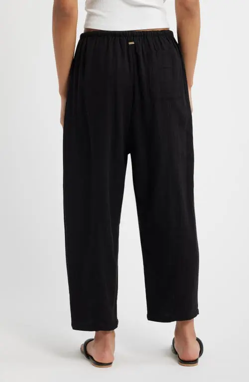 Rip Curl Barrel Leg Drawstring Pants - Black