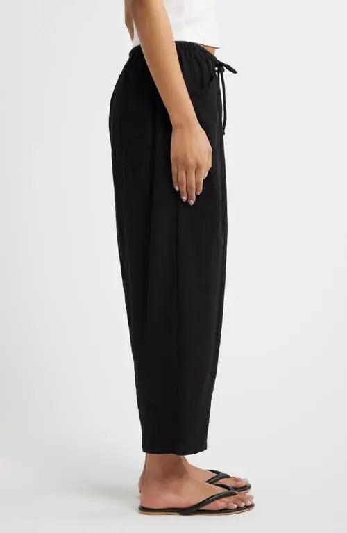 Rip Curl Barrel Leg Drawstring Pants - Black