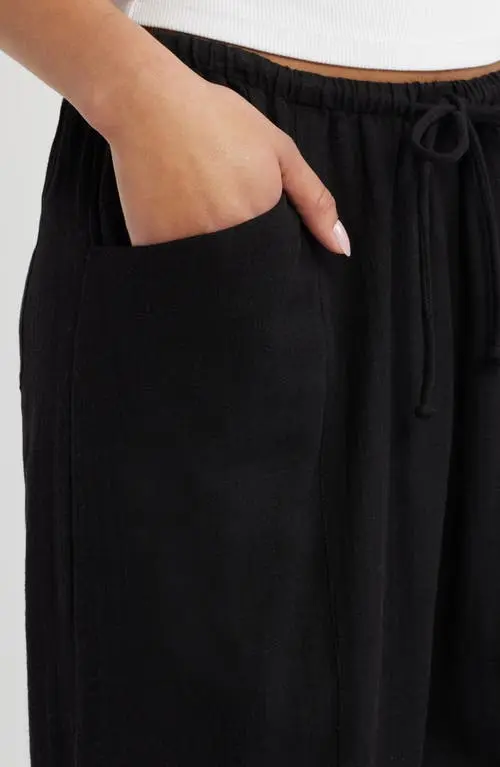 Rip Curl Barrel Leg Drawstring Pants - Black