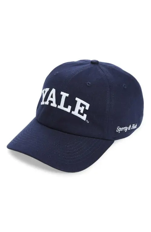 SPORTY & RICH Yale Classic Cap - Dark Navy