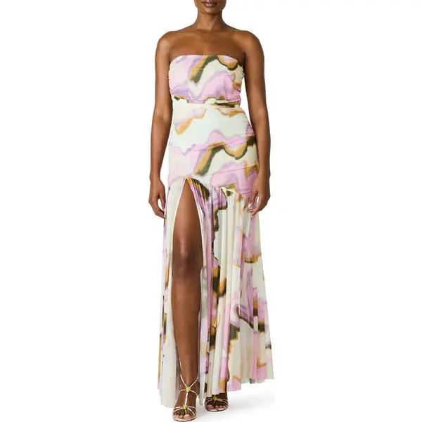 Steve Madden Kerrie Strapless Dress - Ivory Multi